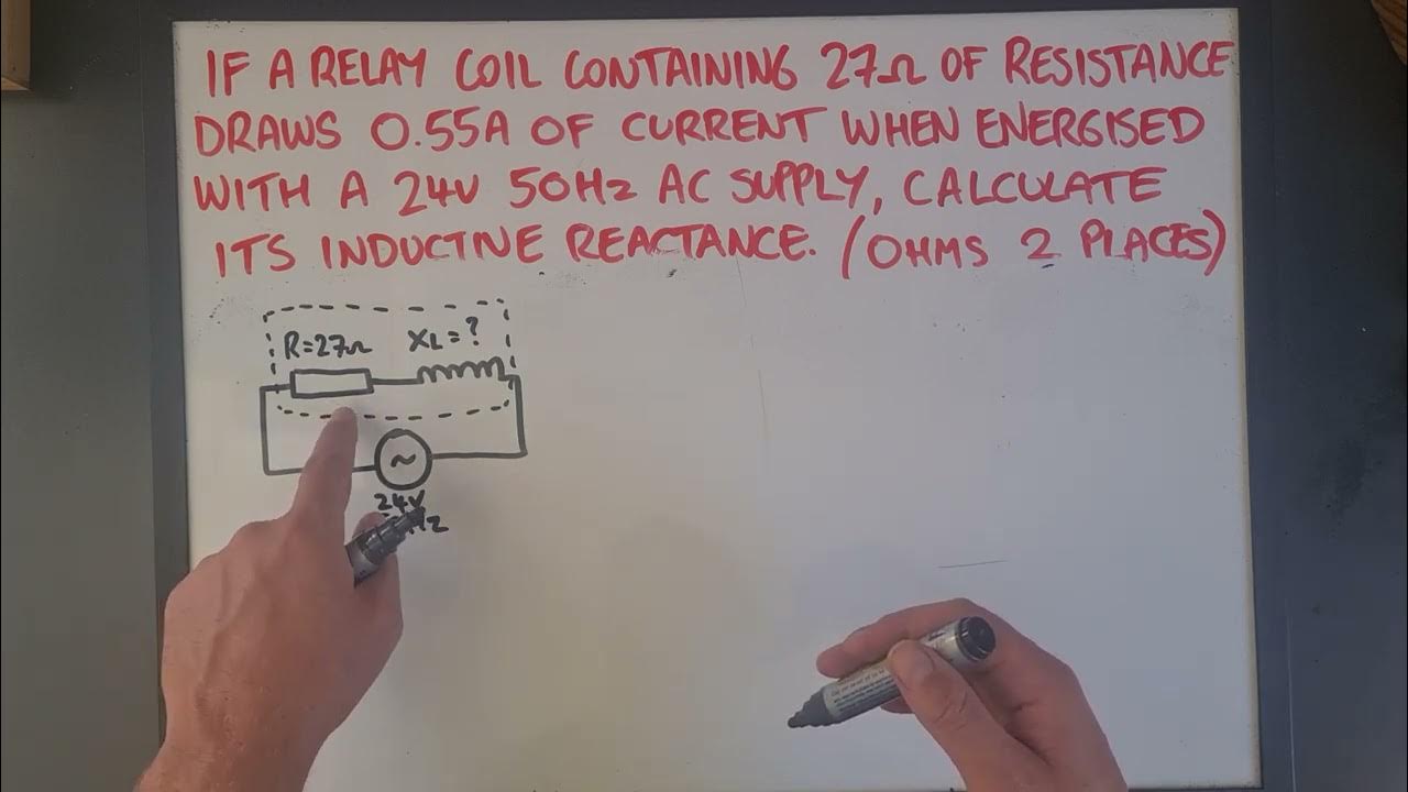 Calculating the inductive reactance of a relay coil. - YouTube