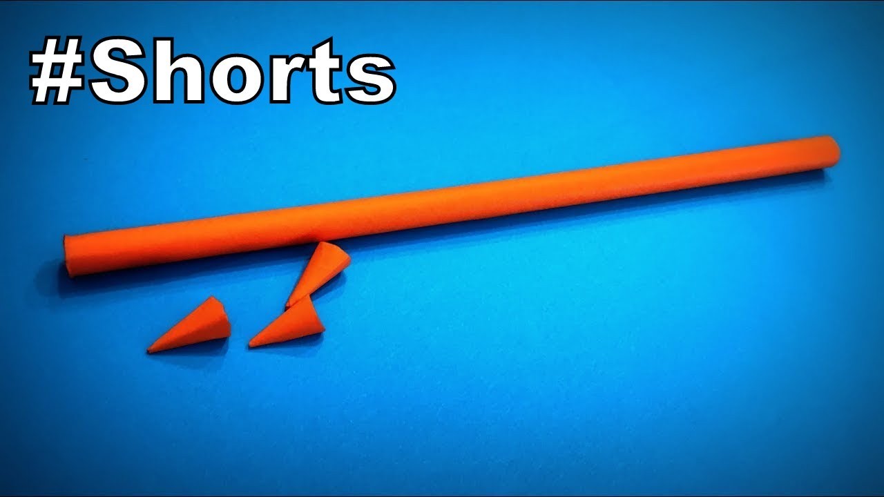 How to Make a Paper Blowgun Ninja Weapons DIY | Origami Ninja Weapons ...