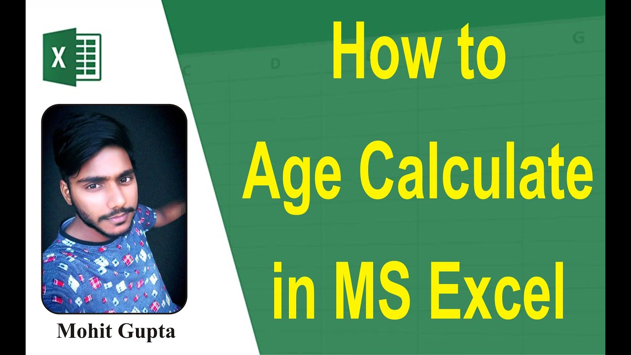 How To Age Calculate In Ms Excel YouTube How To Age Calculate In Ms Excel YouTube