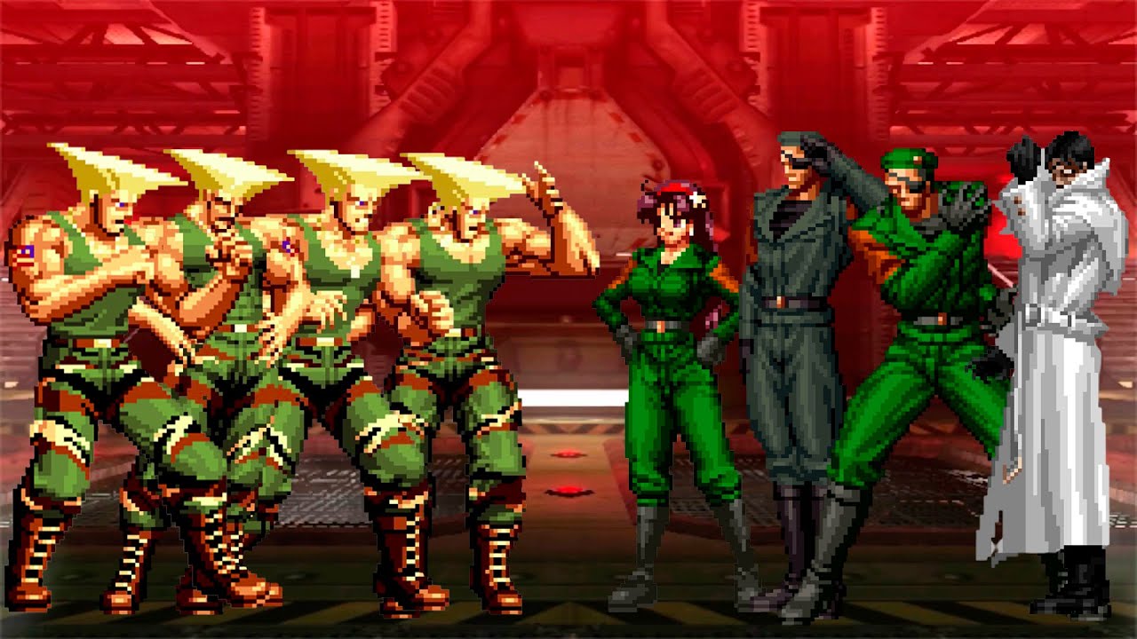 The King of Fighters (MUGEN) | Guile Team vs Heidern Team - YouTube