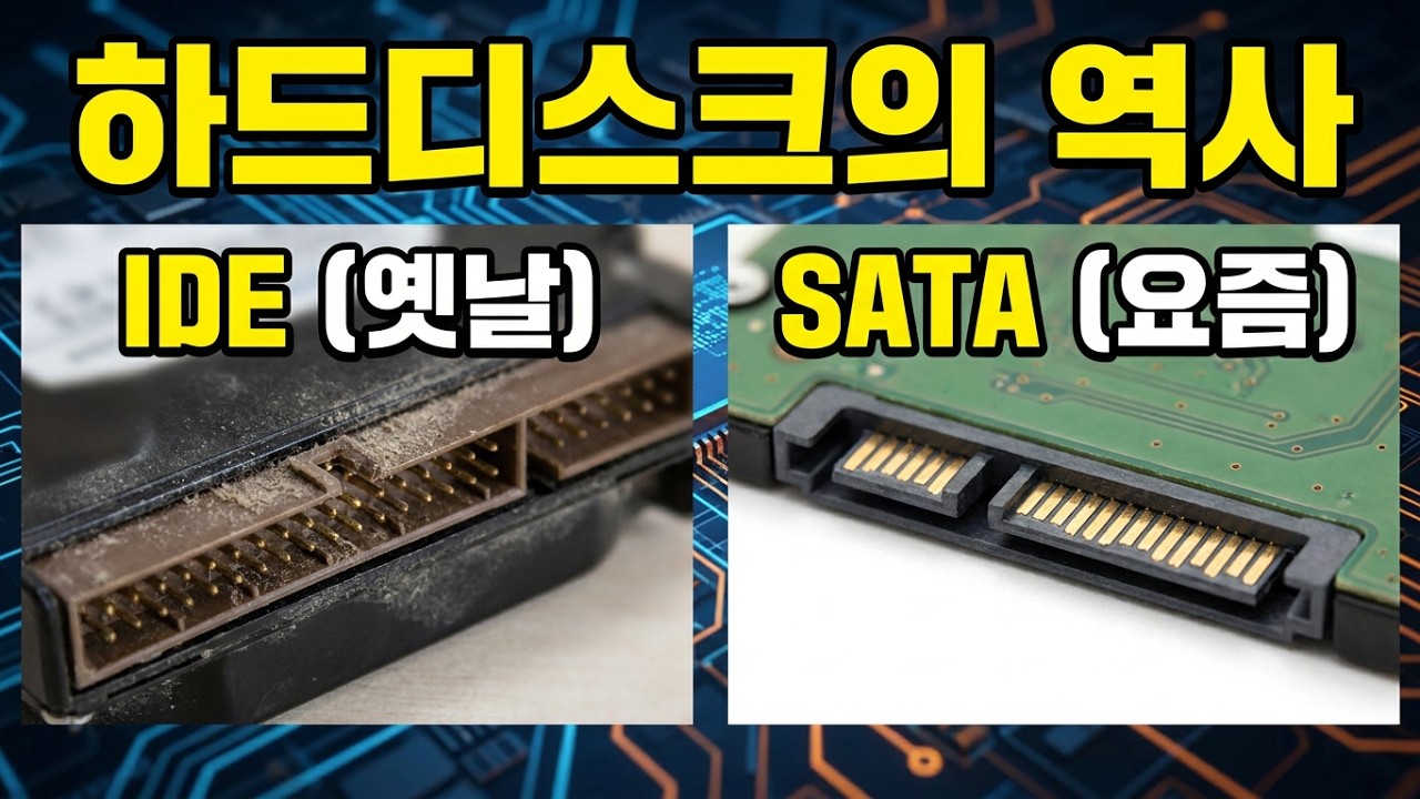 추억의 박물관 하드디스크 # 하드디스크 #IDE방식 #jumper #BUS_cable - YouTube