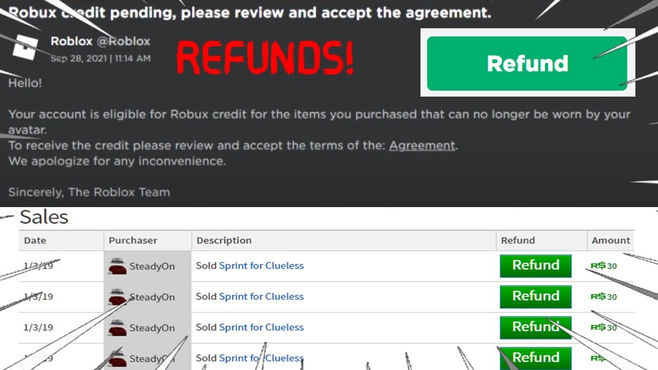 ROBLOX REFUND UPDATE! | Roblox is Giving Robux Back! | FREE ROBUX ...