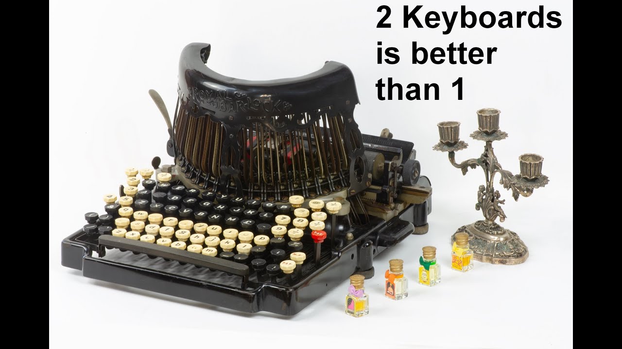 Old typewriter Bar-Lock 10 from 1910, with two keyboards (video n° 31 ...