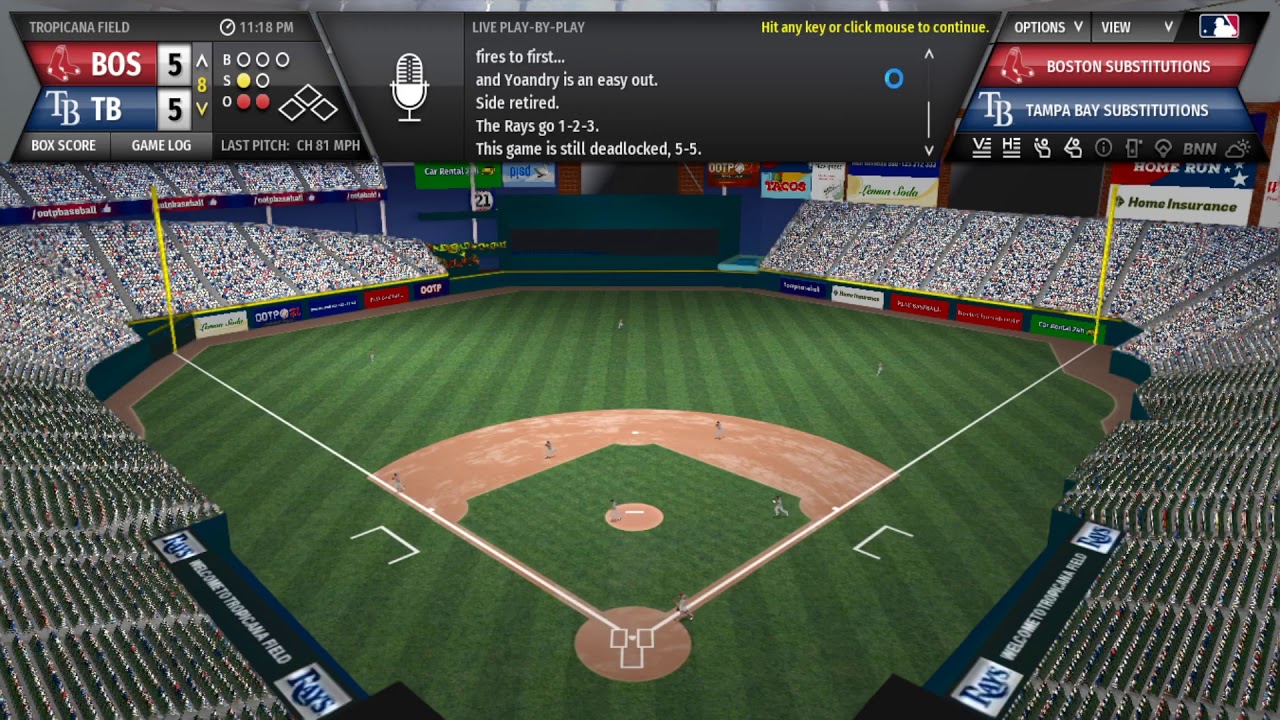 OOTP 21 ALCS vs Tampa bay rays - YouTube