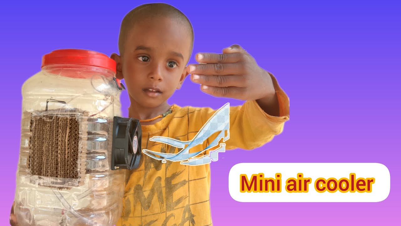 How to make mini air cooler at home - YouTube