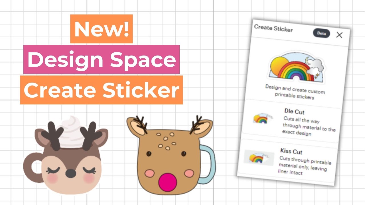 How To Use Cricut Design Space NEW Create Sticker Feature! - YouTube