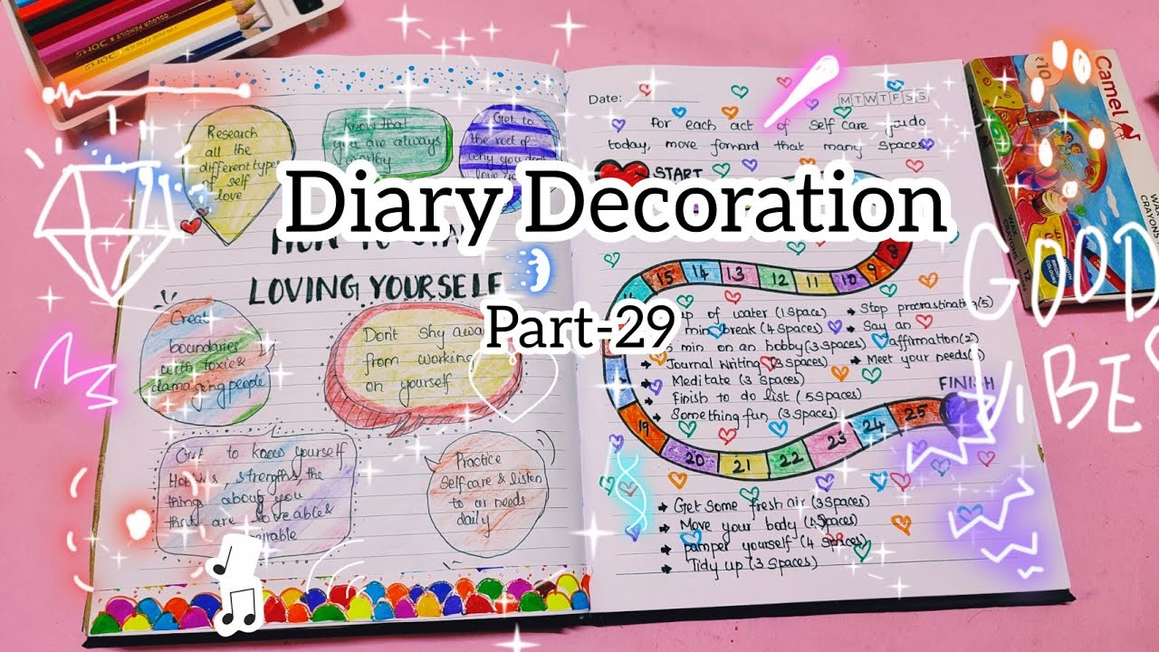 Bullet Journal part-29 | Self-care Journal | Diary Decoration Ideas ...