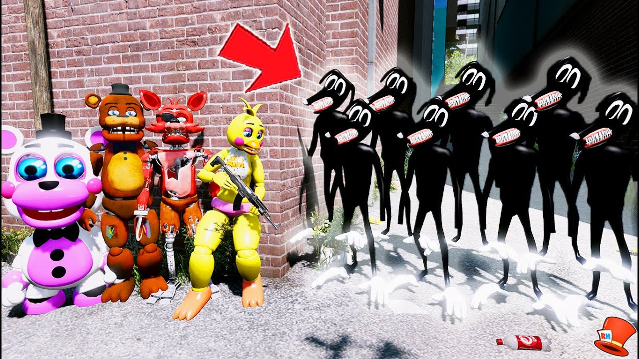 Can the Animatronics BEAT the Evil CARTOON DOG MONSTER ARMY? (GTA 5 ...