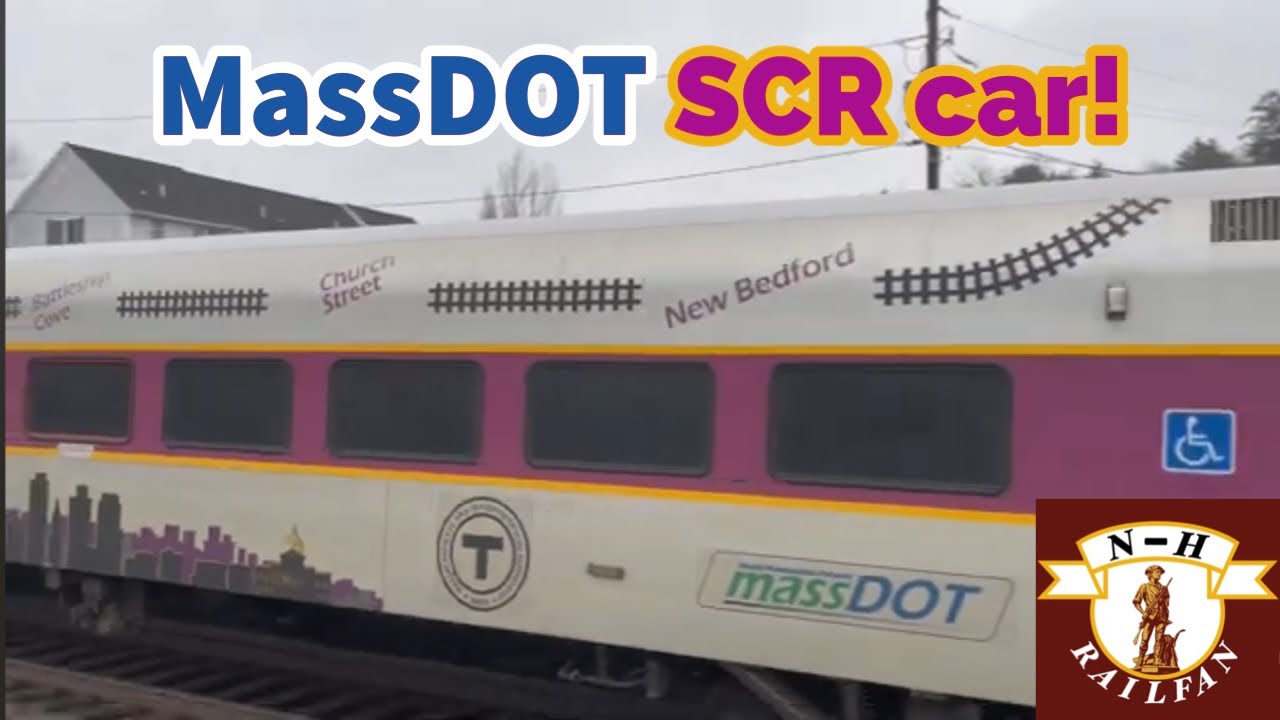 MBTA with SCR promo car in S. Acton - YouTube