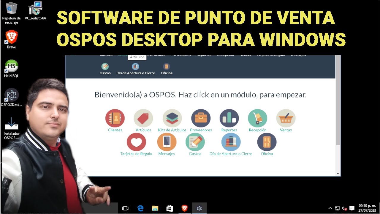 SOFTWARE DE PUNTO DE VENTA OSPOS DESKTOP PARA WINDOWS 10 - YouTube