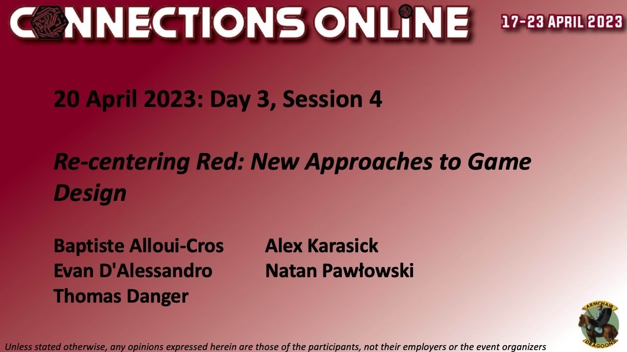 CO23 D3S4: Re-centering Red: New Approaches to Game Design - YouTube