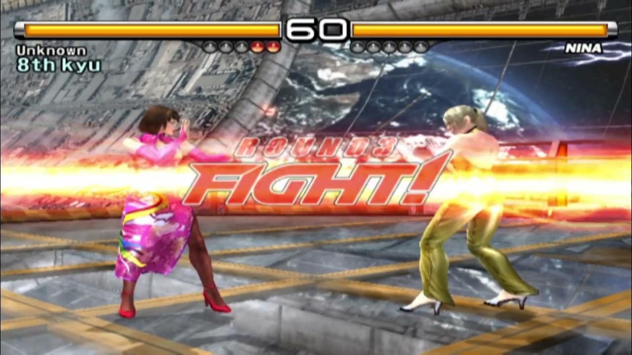 Tekken 5 Anna Stomp Nina With Pink Outfit Youtube