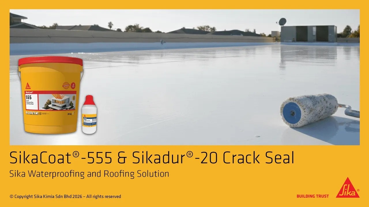 Home Roof Waterproofing Solution | SikaCoat®-555 & Sikadur®-20 Crack ...