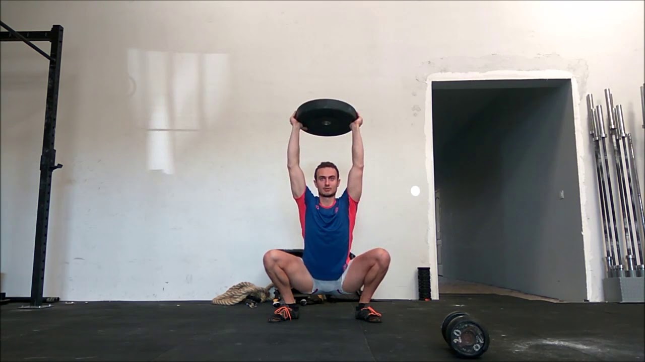 Over head squat avec disque de 20kg - YouTube