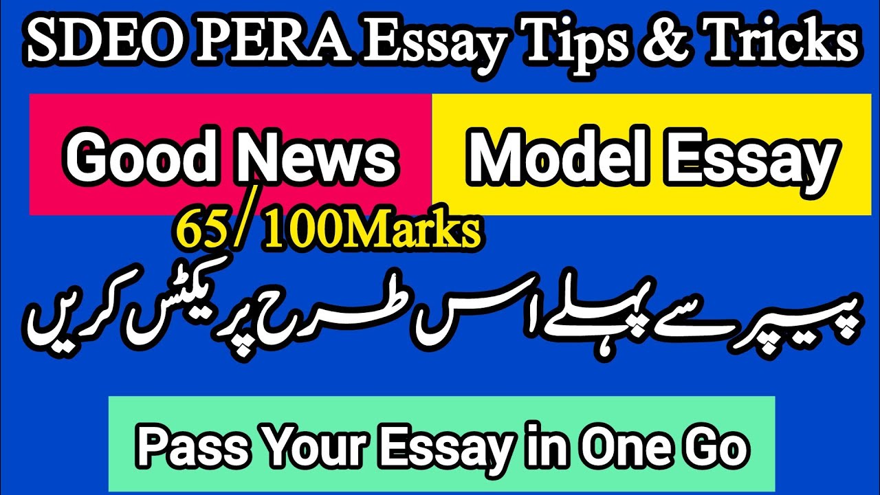 Cracking SDEO PERA Essay Paper | Model Essay | Pass Your Essay in one ...