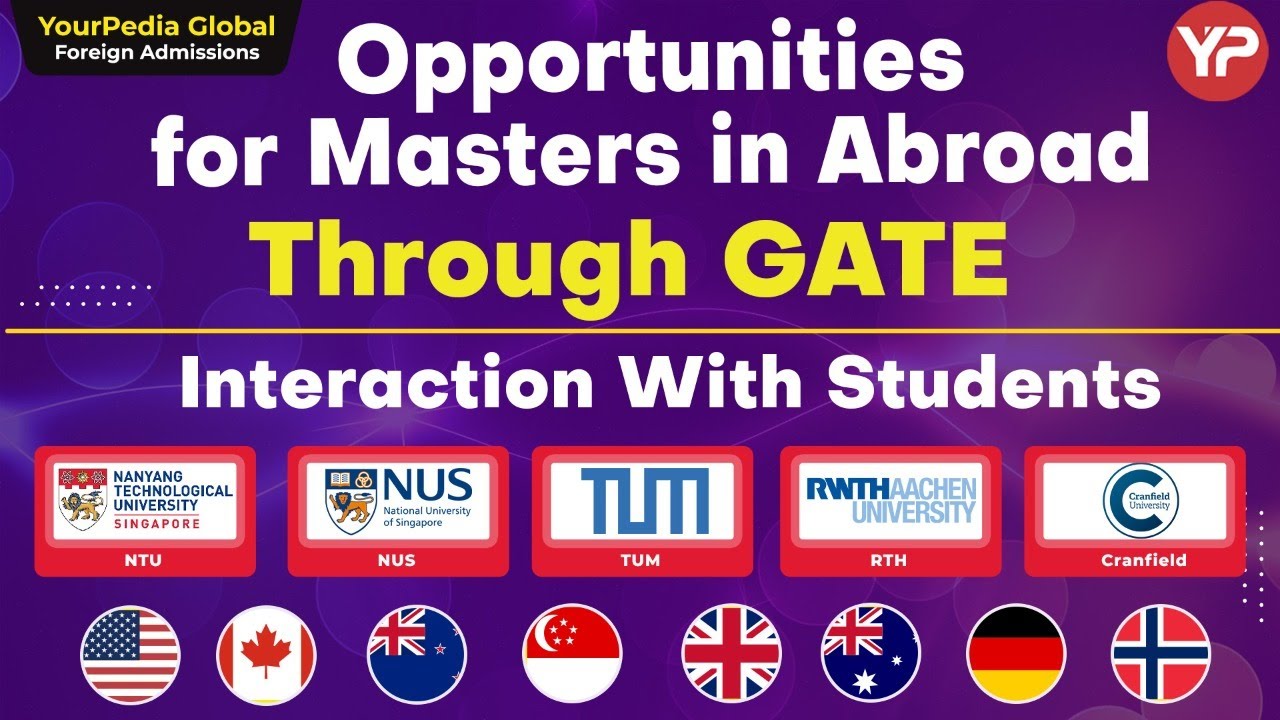 Opportunities for Masters in Abroad through GATE | Cranfield | NTU ...