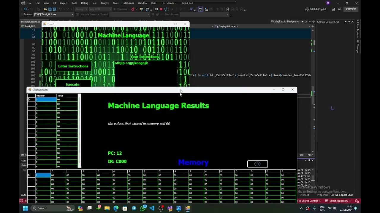 GUI for Machine Language Simulator - YouTube