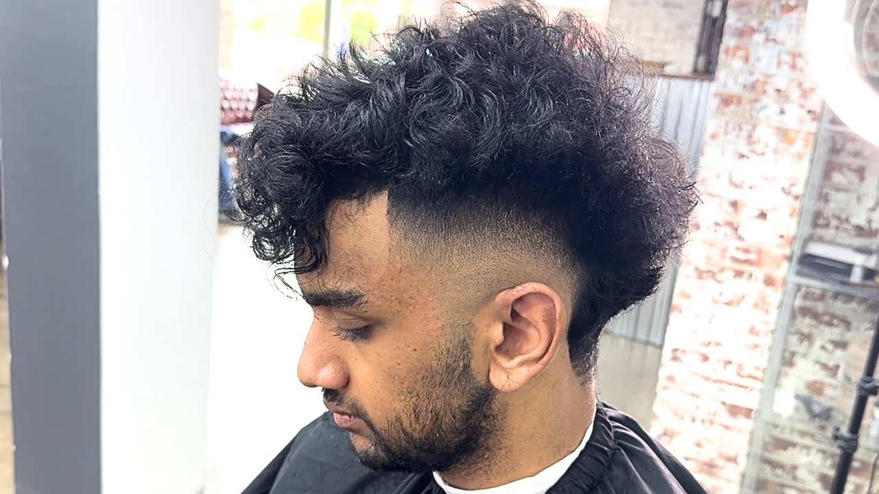 Fringe Haircut Burst Fade With Beard - YouTube