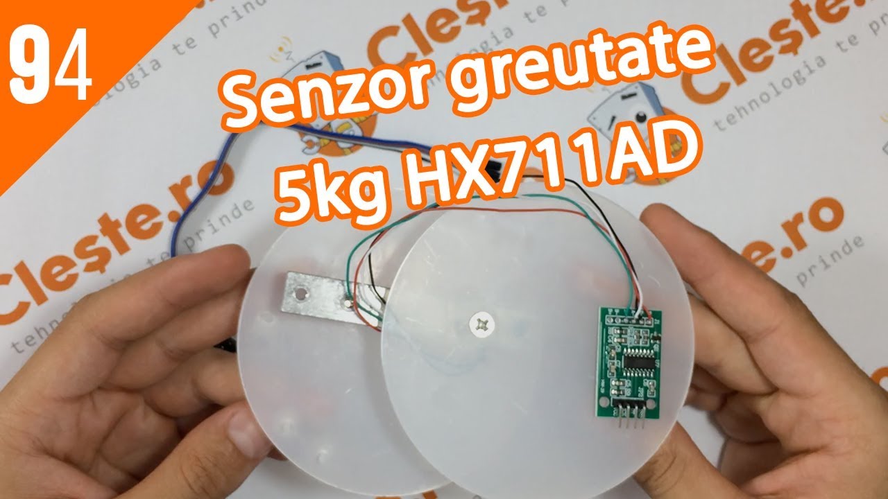 Senzor greutate 5kg HX711AD - YouTube