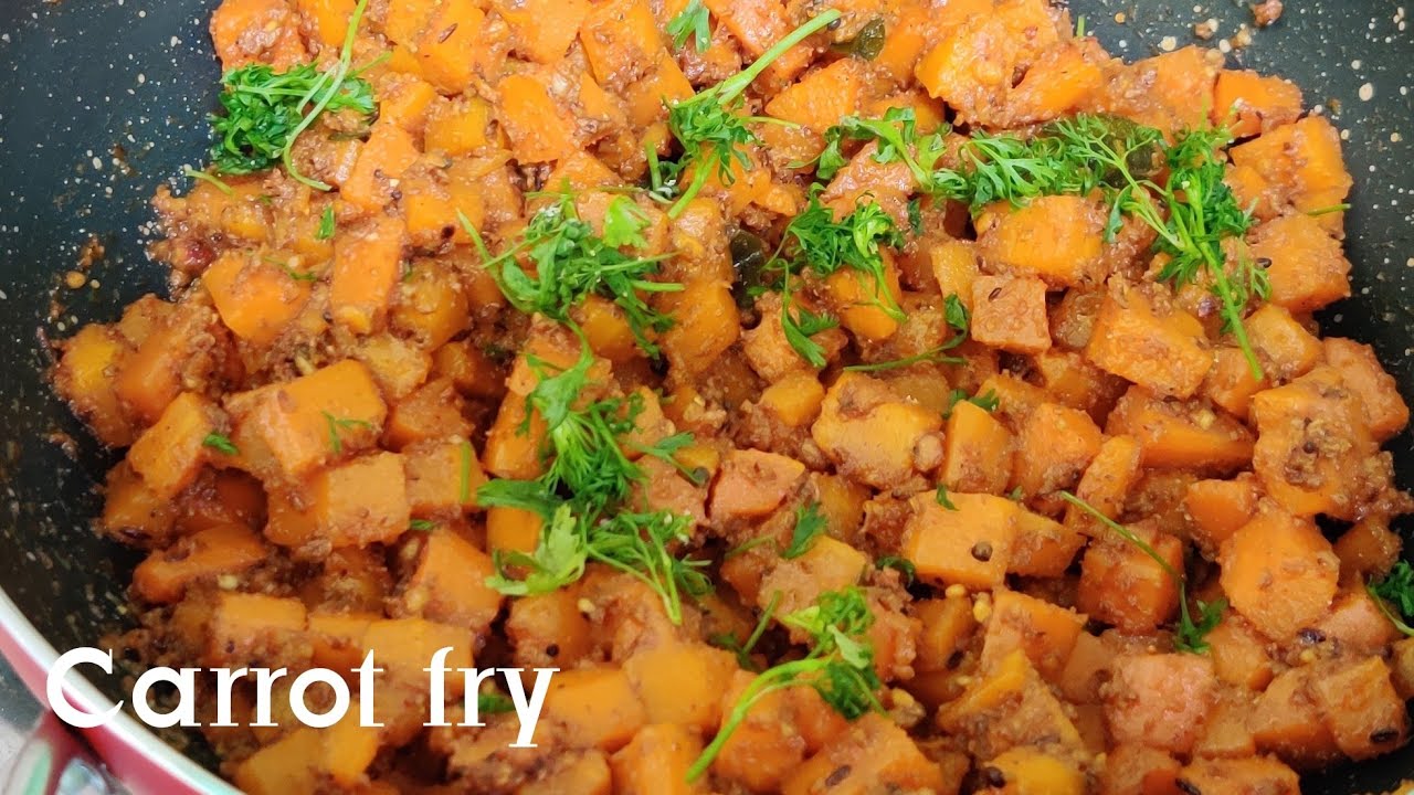 Carrot fry 🥕||క్యారెట్ ఫ్రై||క్యారట్ వేపుడు||How to make carrot fry ...