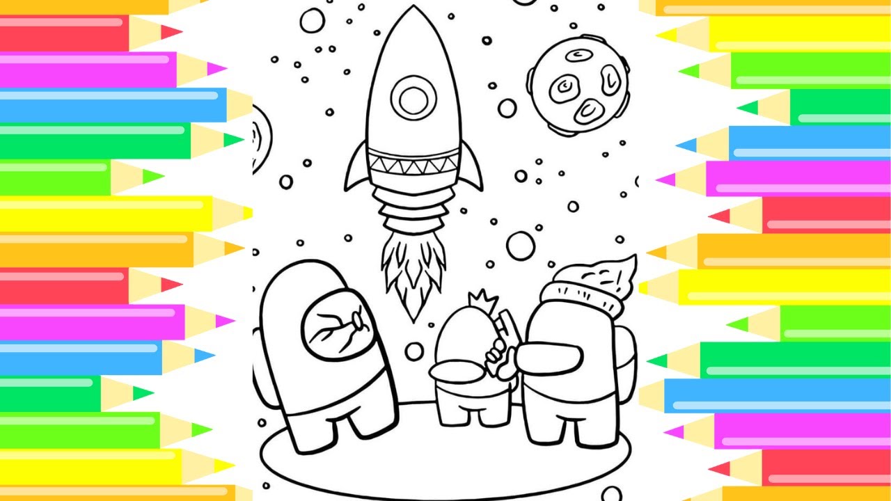 Among Us Rocket coloring pages - YouTube