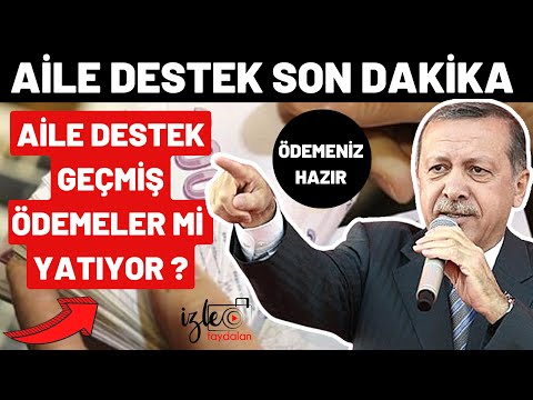 AİLE DESTEK PARALARI GECMİŞ ÖDEMELER ARALIK İLK ÖDEMESİ NE ZAMAN