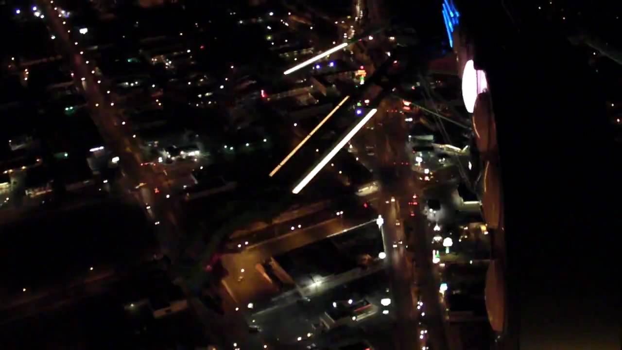 Las Vegas Stratosphere Insanity Ride at Night From Above - YouTube