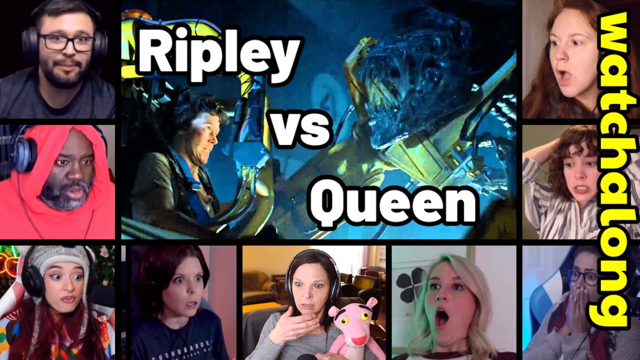 Ripley vs Alien Queen | Aliens (1986) Realtime First Time Movie ...
