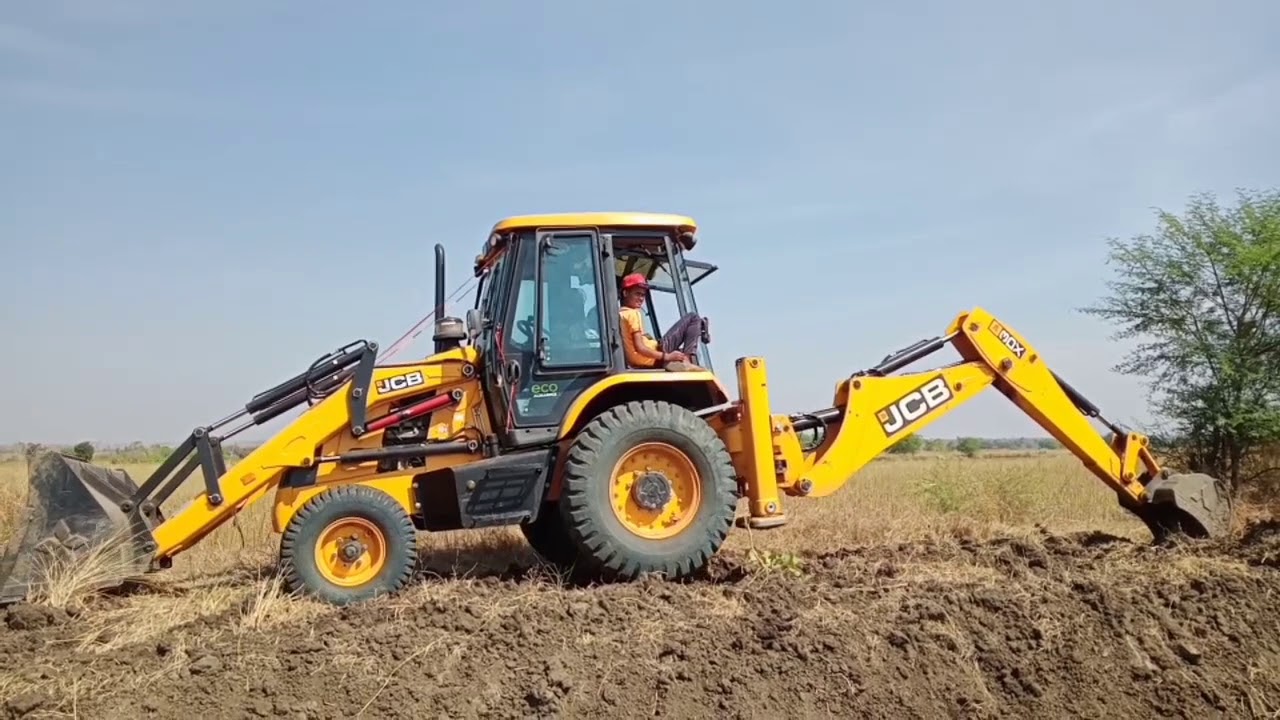 new jcb 3Dx 308|| first working field - YouTube