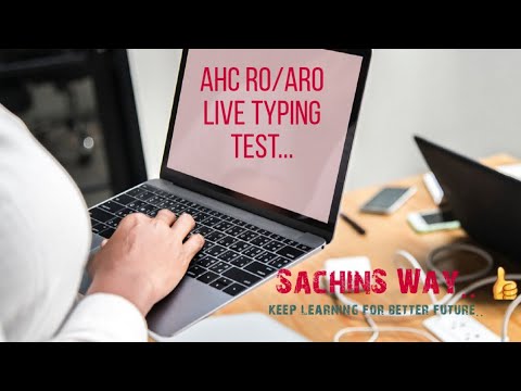 AHC RO/ARO LIVE TYPING| typing marks in ahc ro,aro|how to type in exam ...