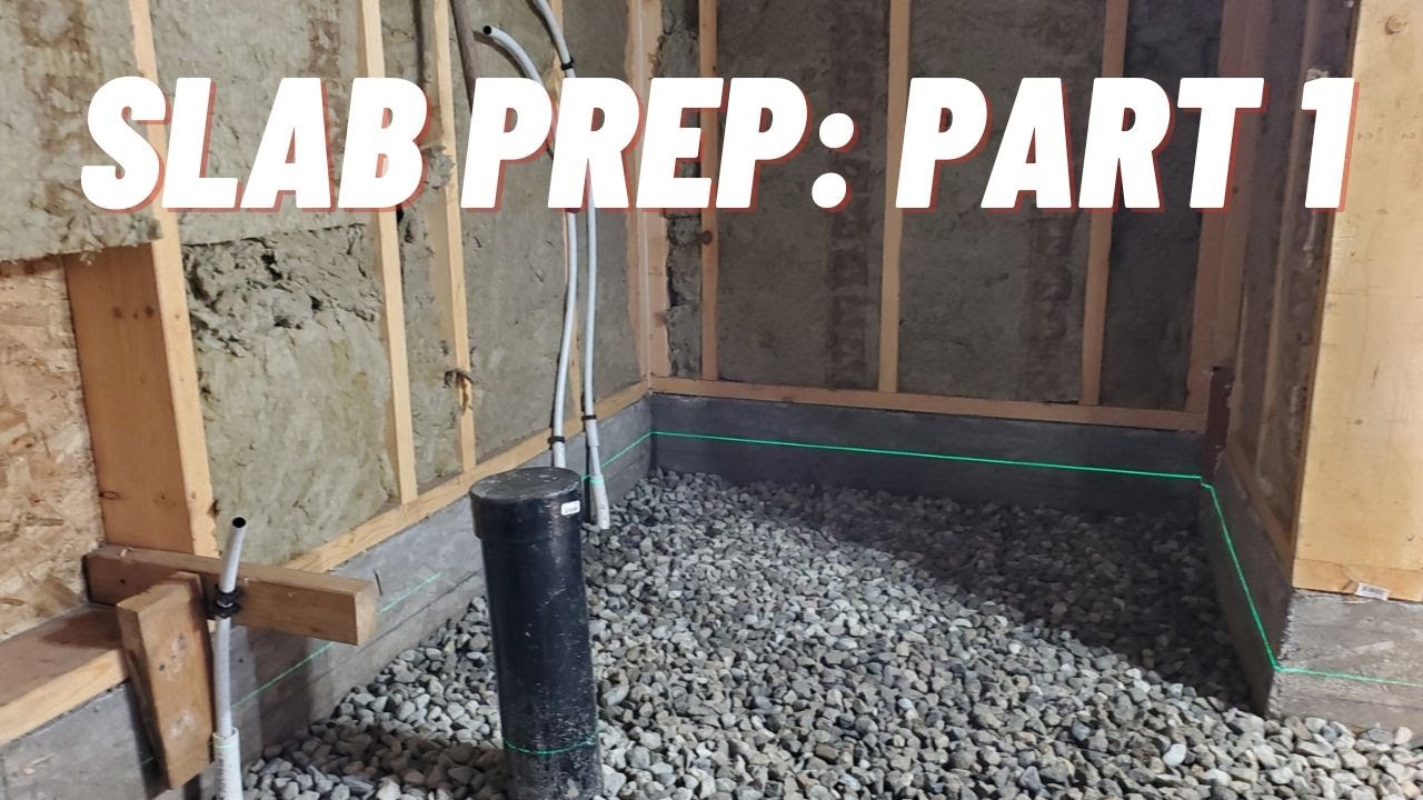Slab prep part 1: Water pipe, back fill and grading - YouTube