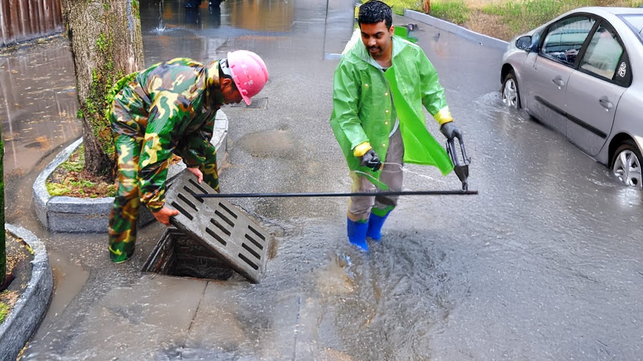 Storm Drain Rescue Draining Flooded Streets Now - YouTube