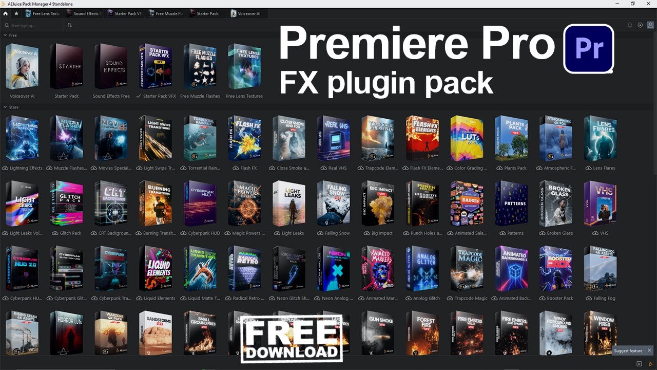 premiere pro fx plugin pack - YouTube