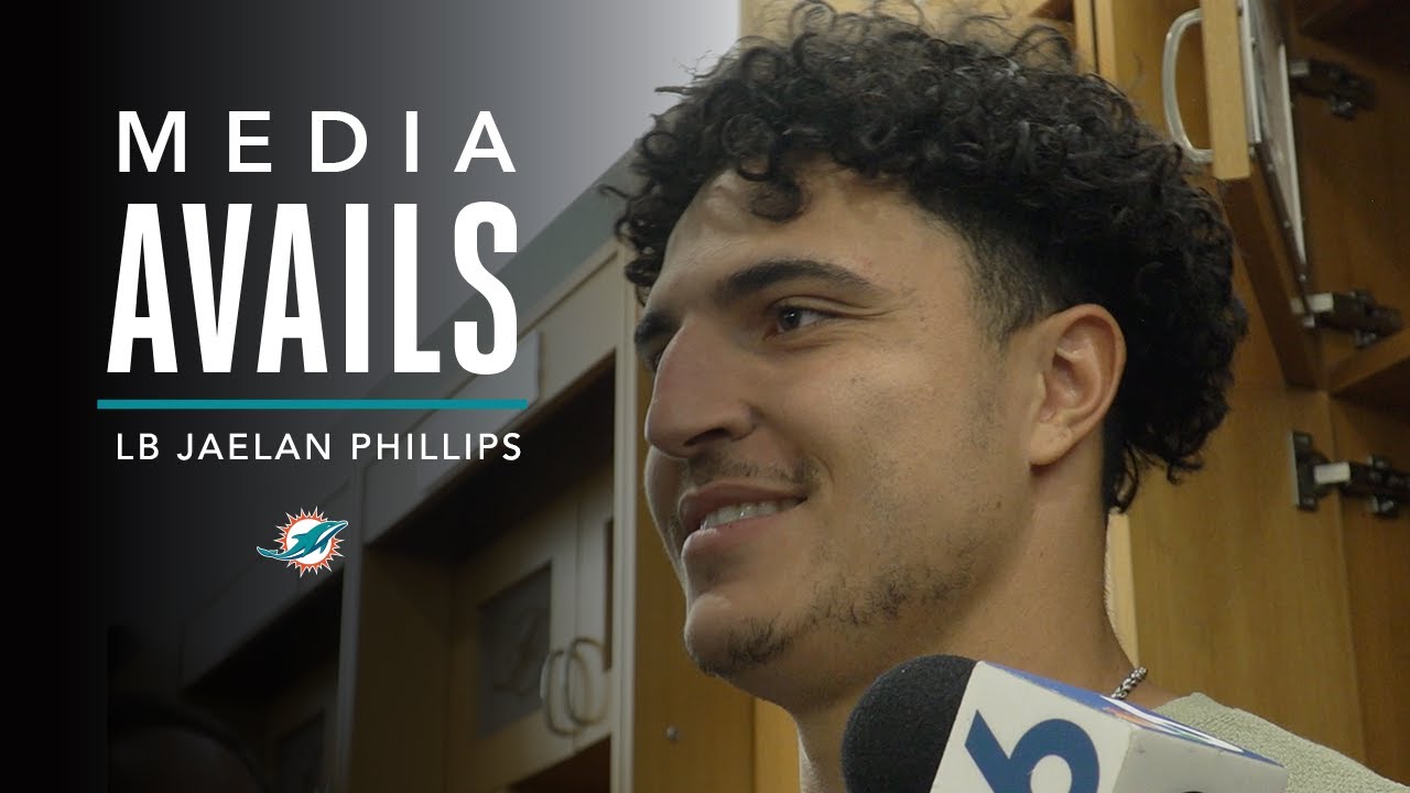 Linebacker Jaelan Phillips meets with the media | Miami Dolphins - YouTube