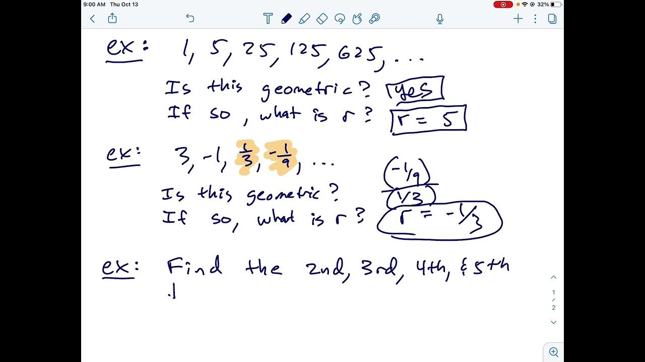 2.4 Geometric Sequences - YouTube