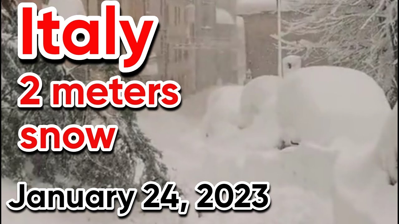 Snow and ice over Italy Schools closed, alert for rivers - YouTube