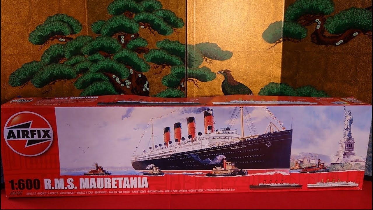 [Unboxing] R.M.S. Mauretania 1:600 model kit By Airfix 【開箱動画】客船モレタニア号 1 ...
