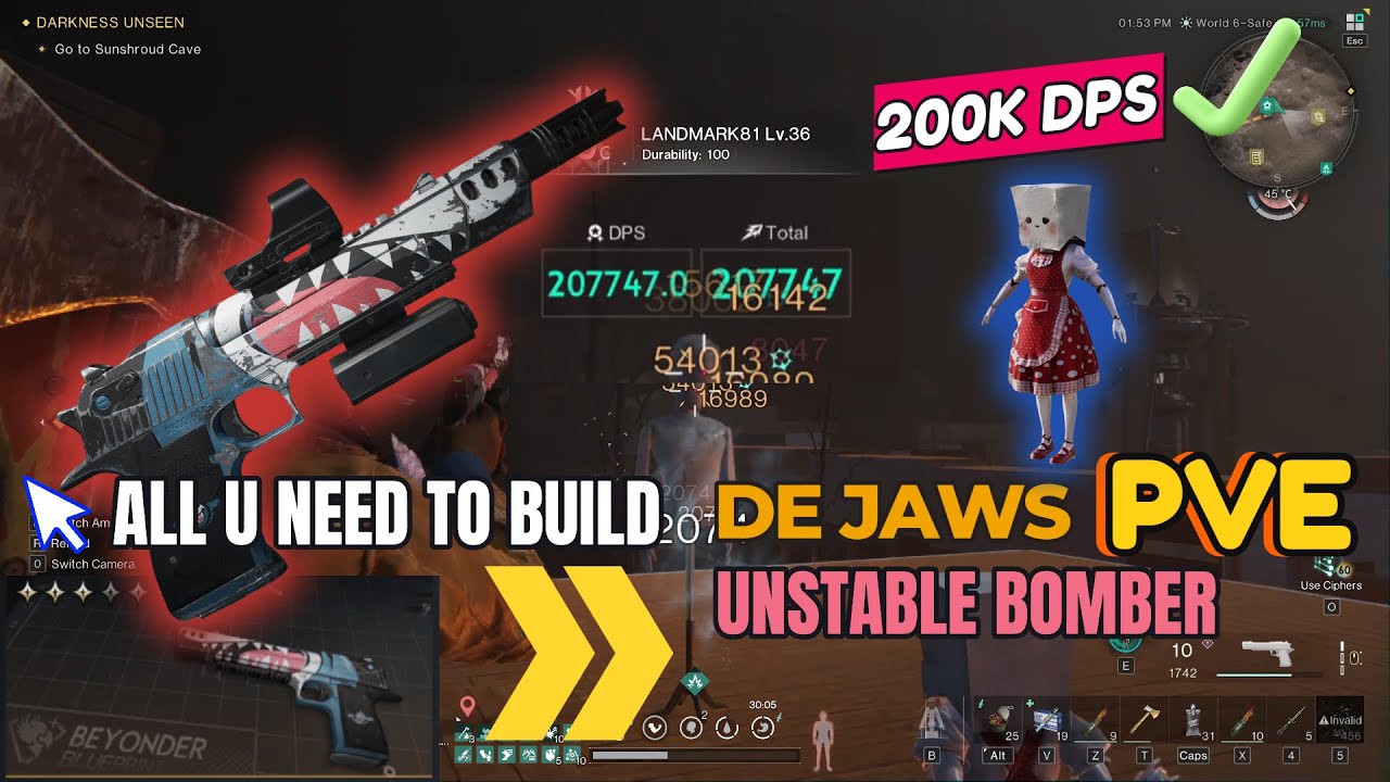 DE JAWS ULTIMATE BUILD GUIDE FOR PVE - ONCE HUMAN - YouTube