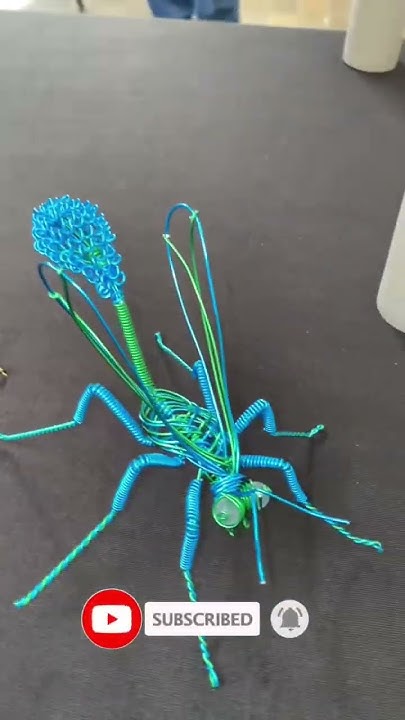 Wasp wire sculpture// wire wrapped insects - YouTube
