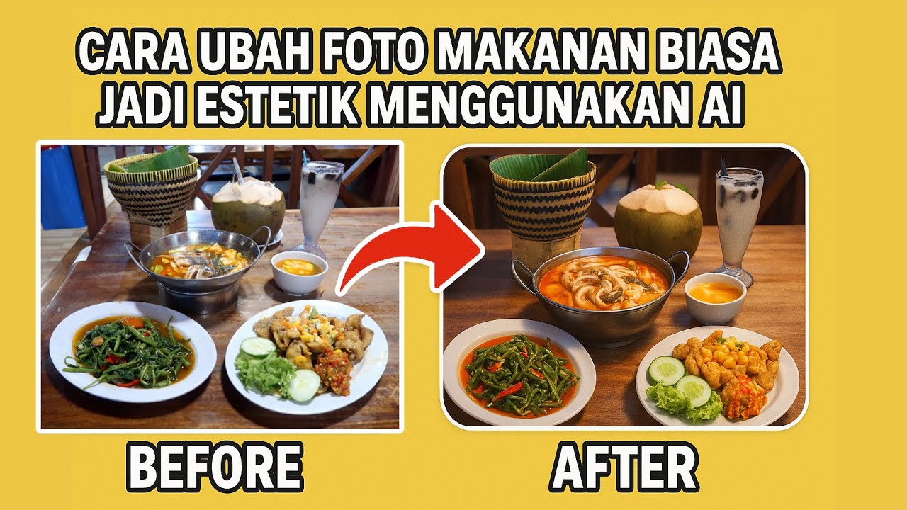 Cara Ubah Foto Makanan Biasa Jadi Estetik Menggunakan AI - YouTube