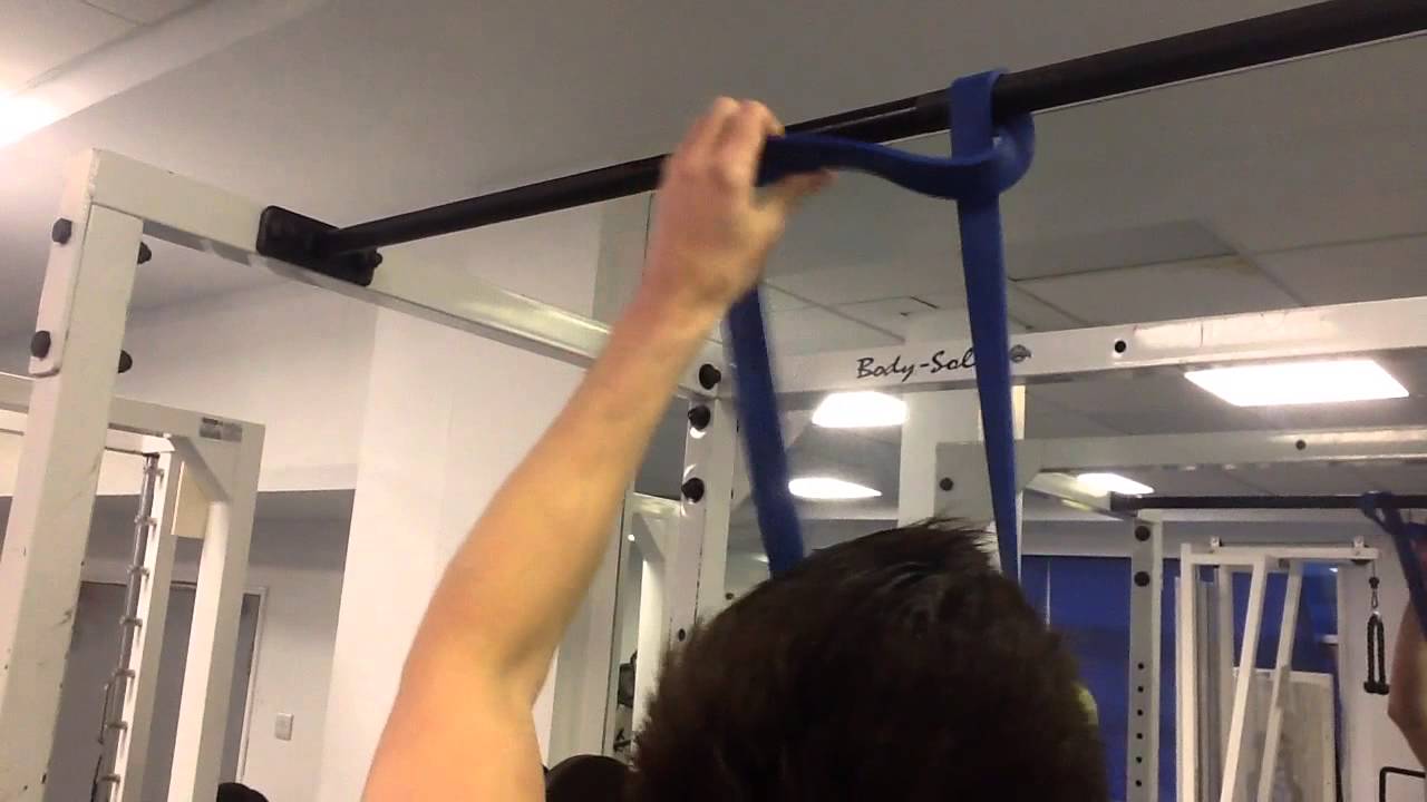 How to do an assisted chin up with a resistance band - YouTube