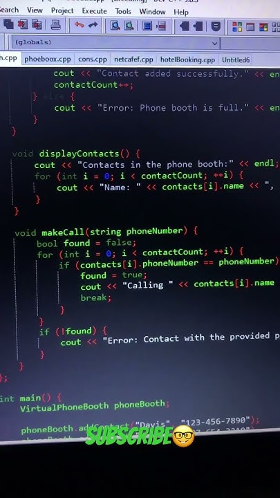 Phone Booth In C Ide Dev C Cppprogramming Codingtime Codinglife