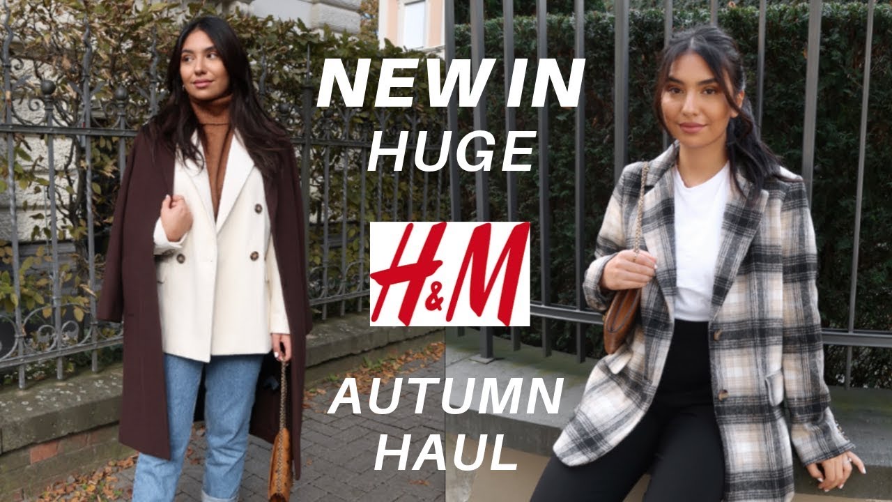 NEW IN H&M😍HUGE!!AUTUMN HAUL+OUTFIT IDEAS 🍁KNITWEARS,BLAZER,COAT - YouTube