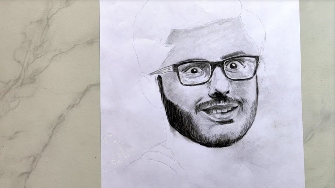 HOW TO DRAW CARRY MINATI SKETCH #carryminati #carryislive - YouTube