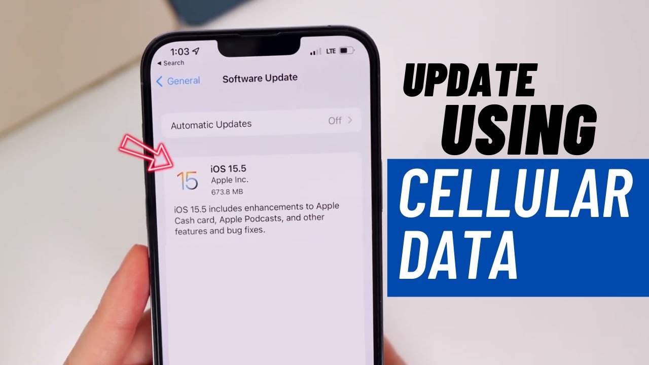 iOS 15.5 Update Using Your Cellular Data | Fast And Simple - YouTube
