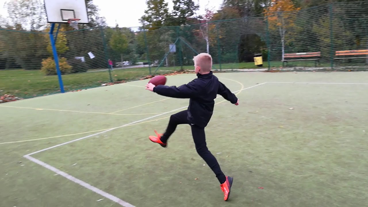 Dribbling with rugby ball - YouTube