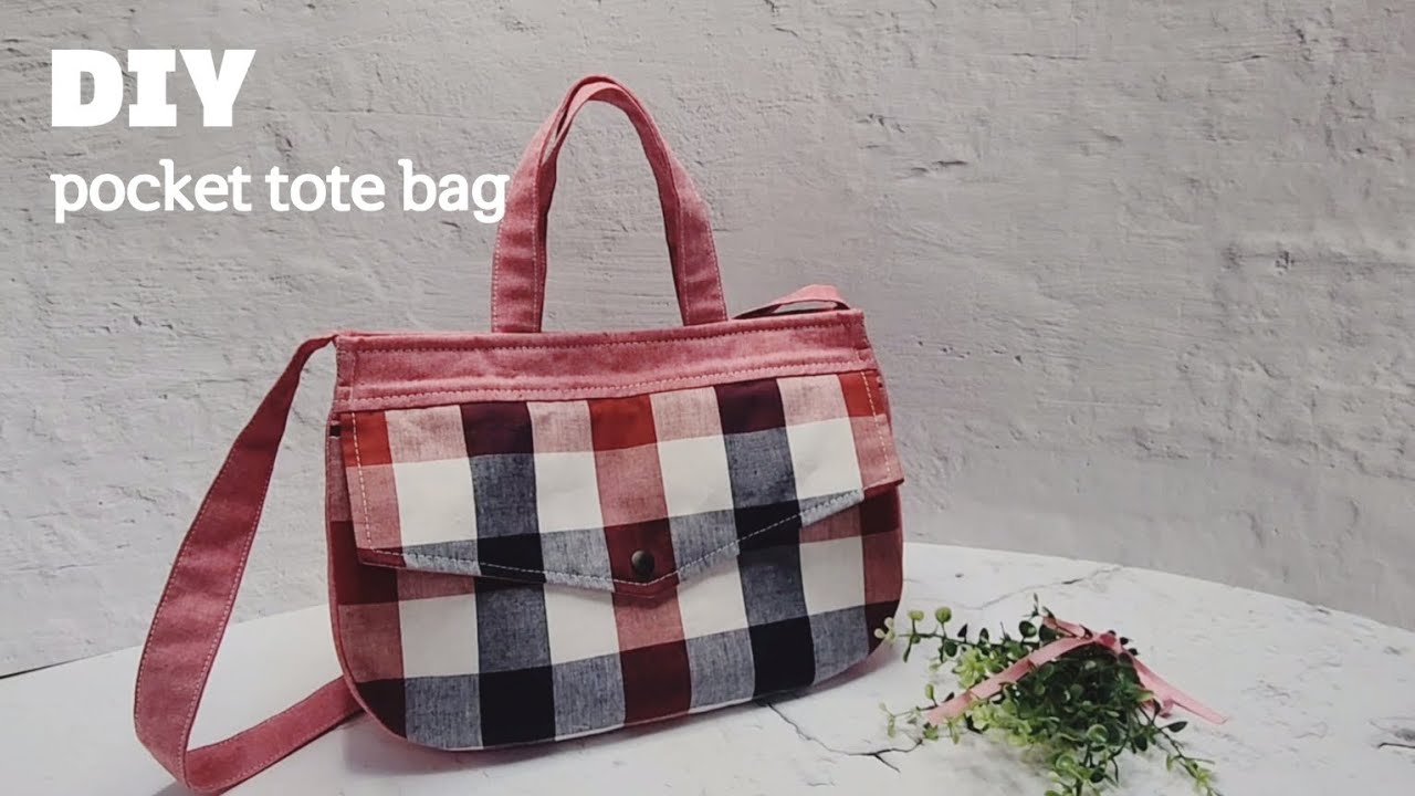 Diy 포켓이 있는 토트백만들기 토트백 겸 숄더백 만들기 미싱으로 가방만들기 Pocket Tote Bag Youtube