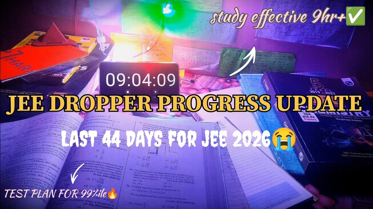 !! Jee dropper progress update 😥‼️study effectively🔥|| test plan🎯#iit# ...