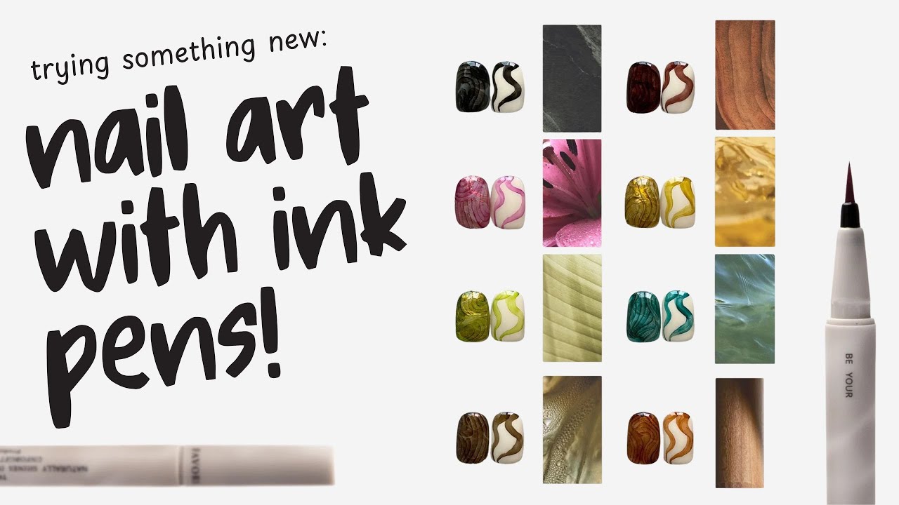 Discovering Ink Pens and Using Them For Nail Art - YouTube