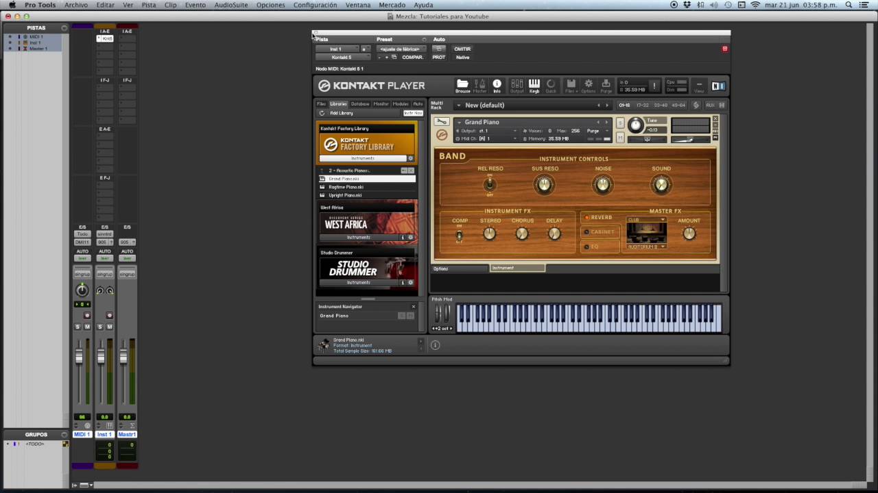 Pista Midi En Protools - YouTube